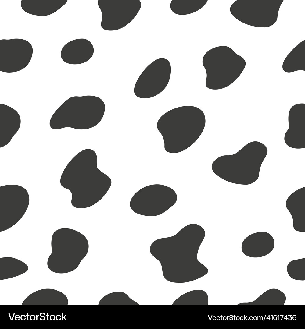 Dalmatian seamless pattern animal black and white Vector Image
