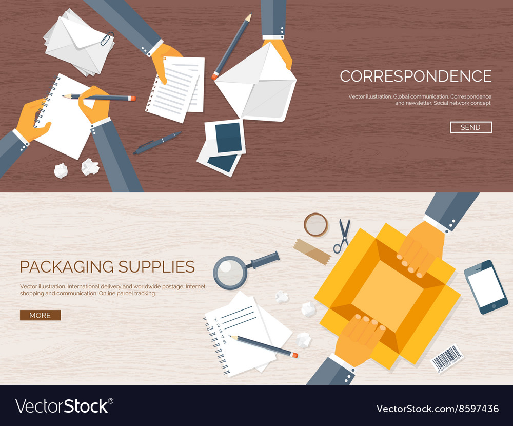 Flat backgrounds set Royalty Free Vector Image