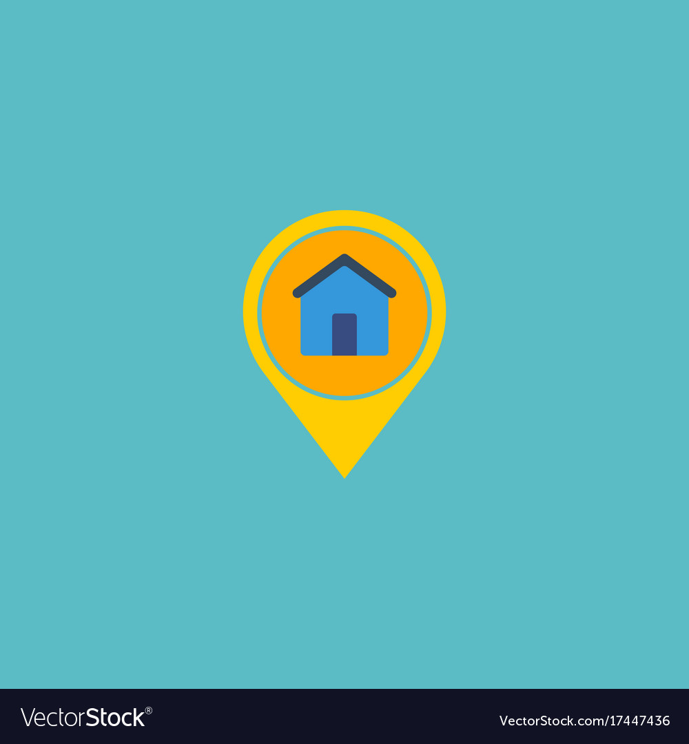 Flat icon location element Royalty Free Vector Image