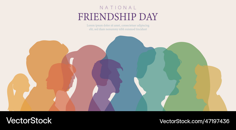 Happy friendship day banner Royalty Free Vector Image