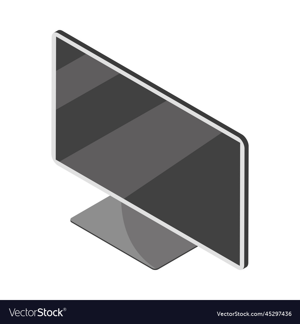 Isometric computer screen Royalty Free Vector Image