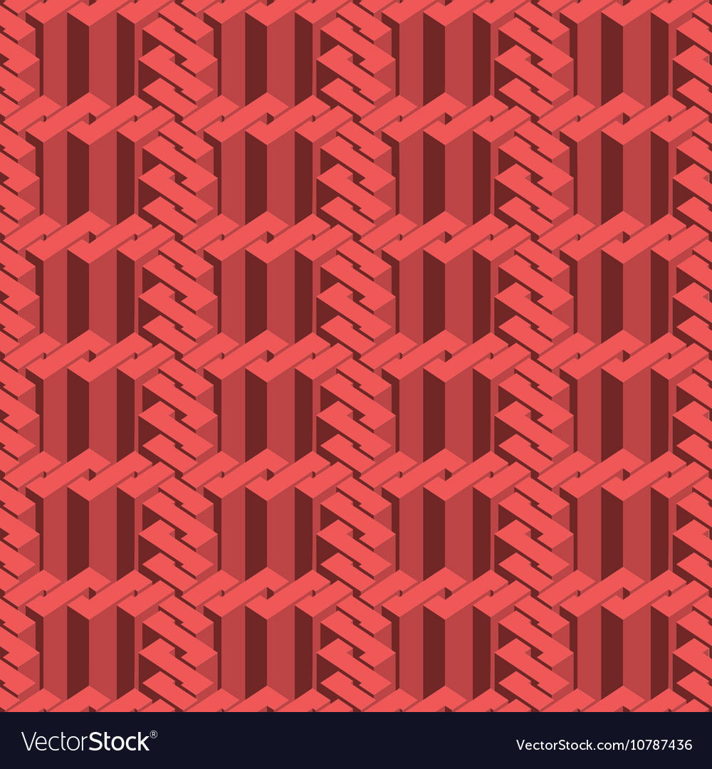 Isometric seamless pattern Royalty Free Vector Image