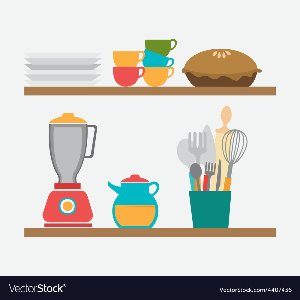 Kitchen design Royalty Free Vector Image - VectorStock