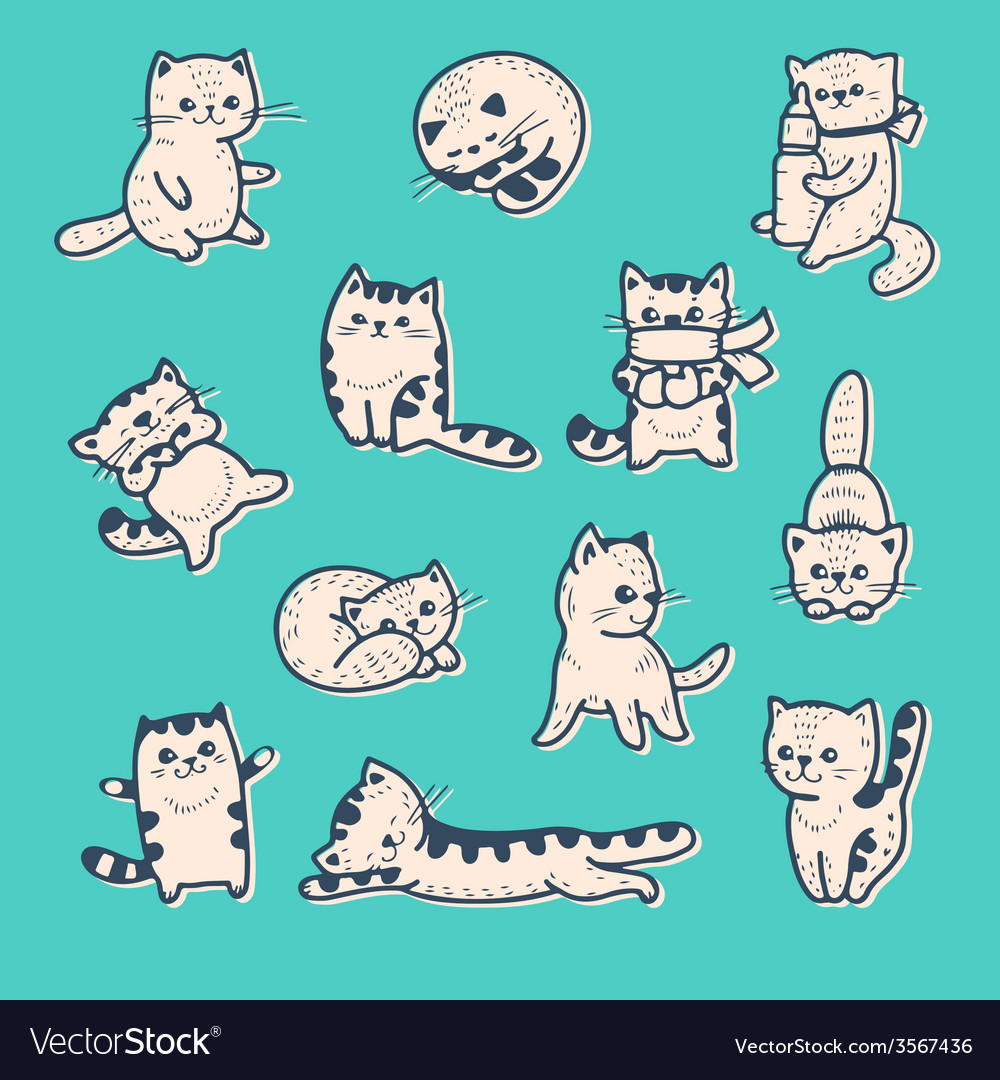 Kittens Royalty Free Vector Image - VectorStock