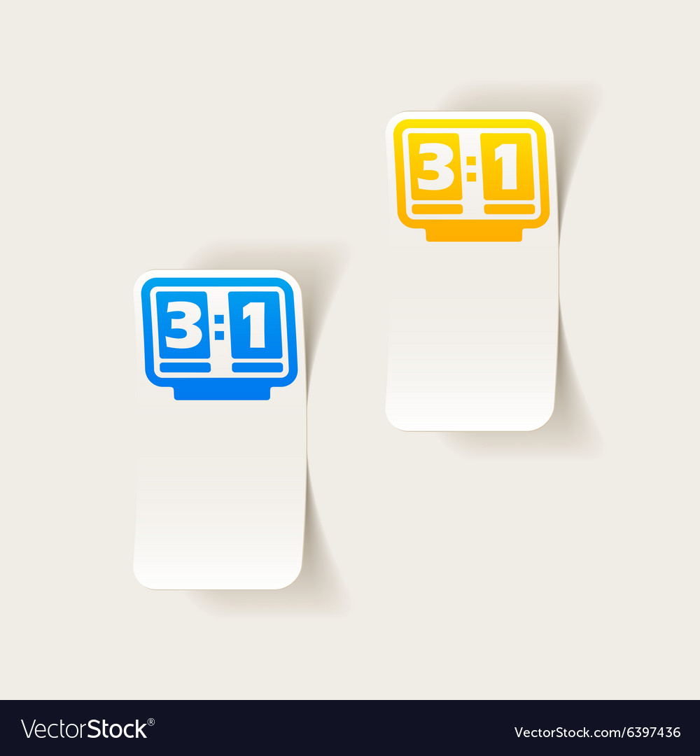 Realistic design element score board Royalty Free Vector