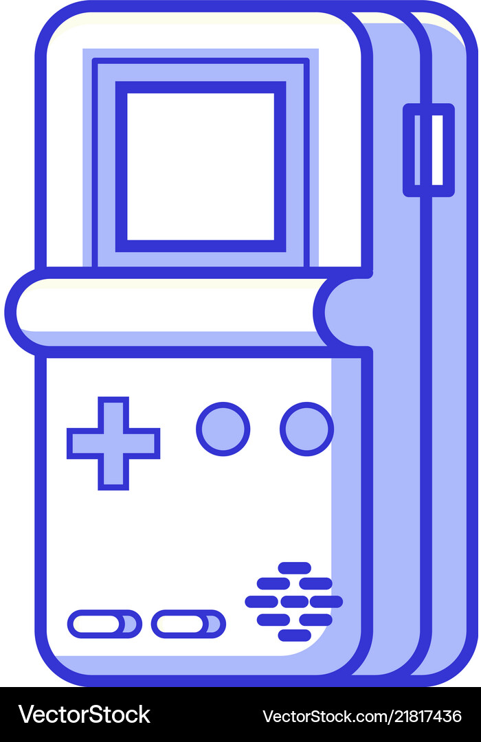 Retro brick game electronic console Royalty Free Vector