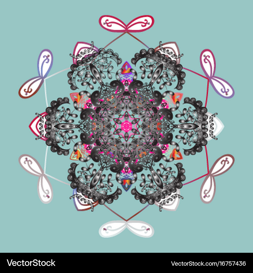 Snowflake background christmas abstract colorful Vector Image