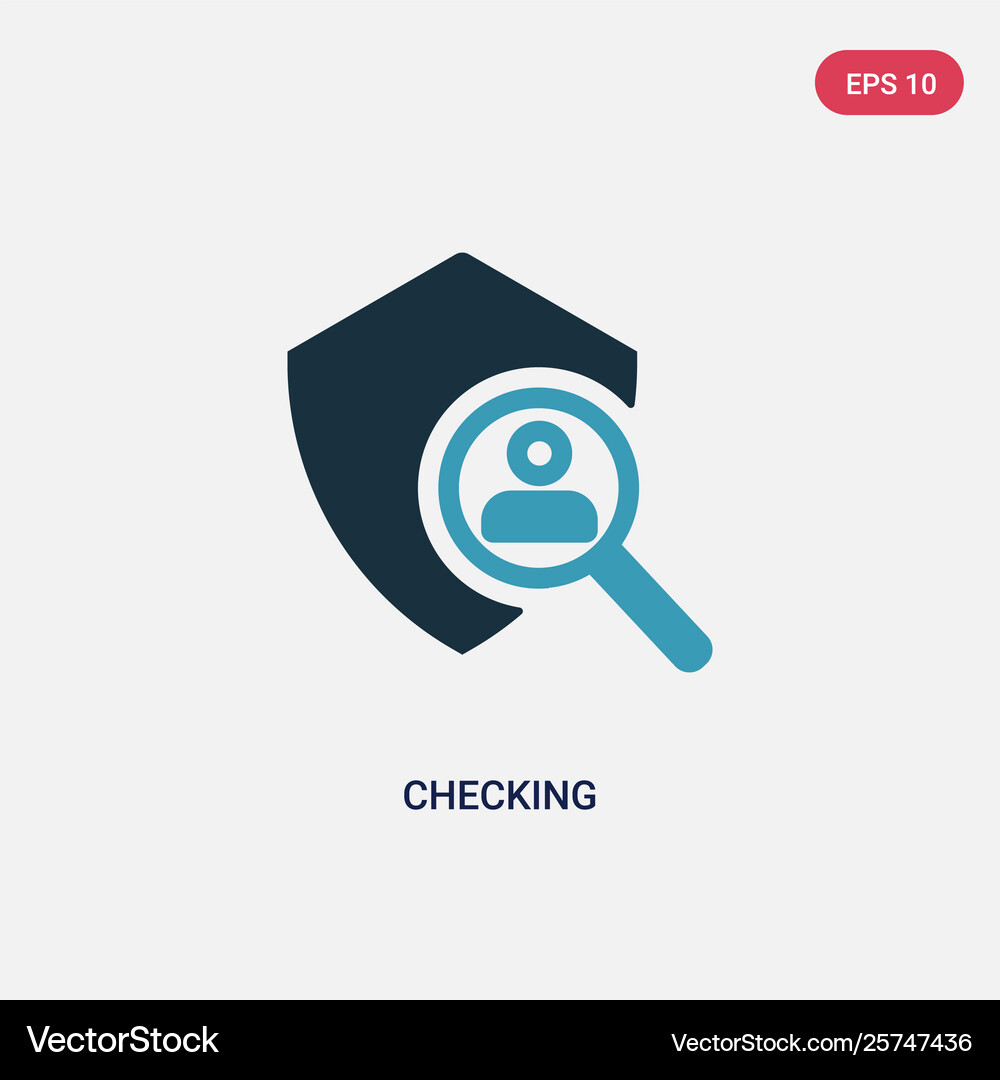 Two color checking icon from political concept Vector Image