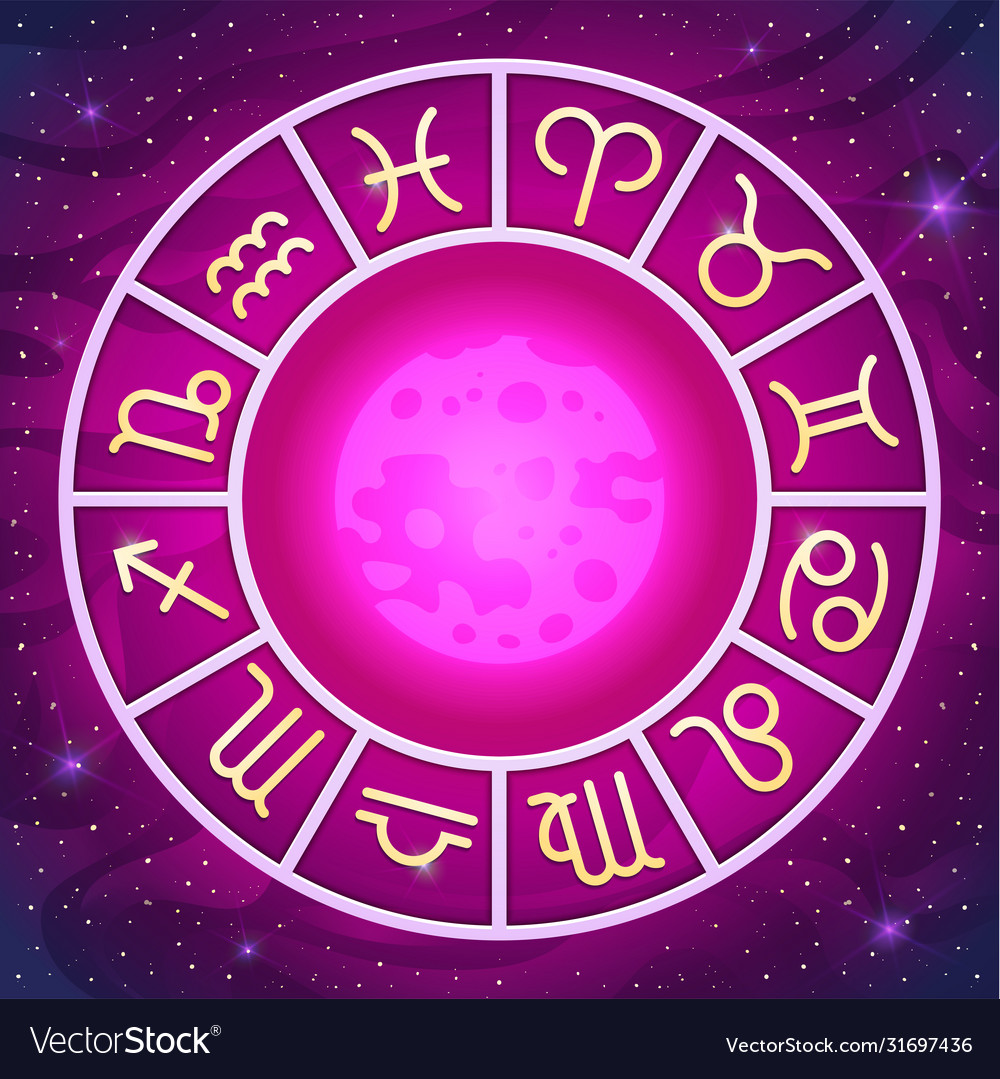 Zodiac wheel Royalty Free Vector Image - VectorStock