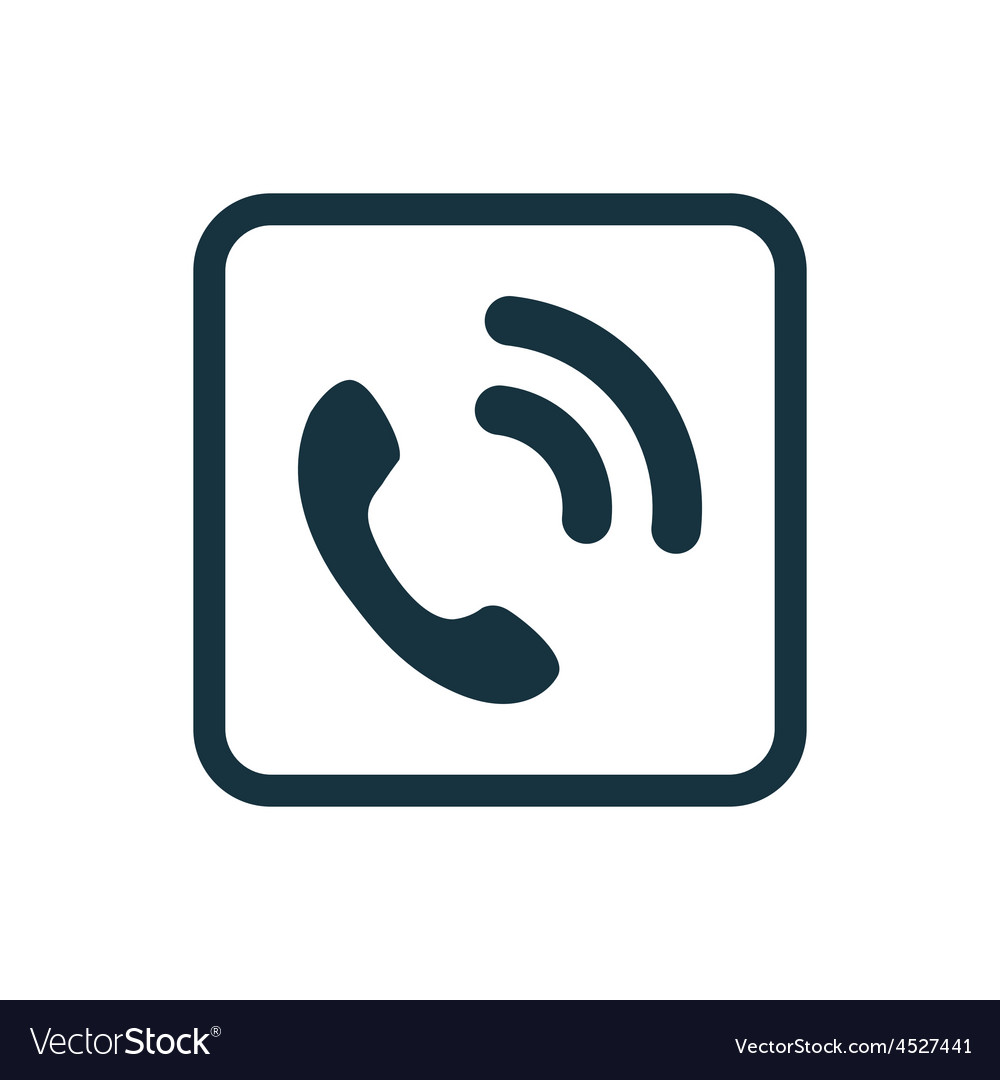 Call icon rounded squares button Royalty Free Vector Image