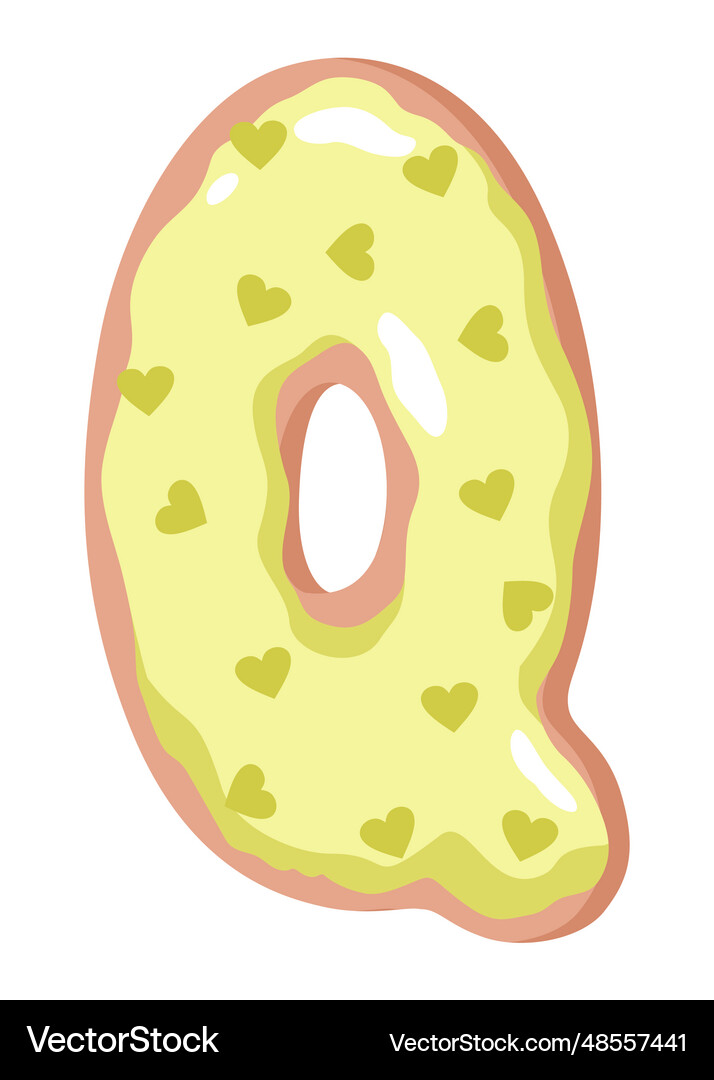Cartoon cookies font letter baking Royalty Free Vector Image