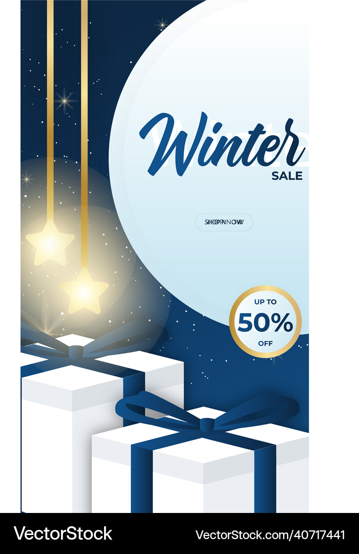 Christmas sale background designs winter Vector Image