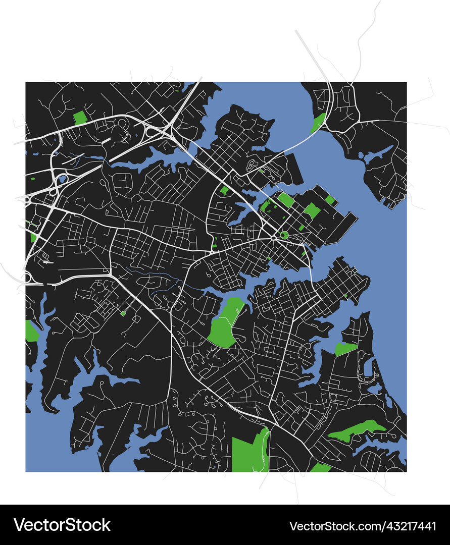 City map of annapolis Royalty Free Vector Image