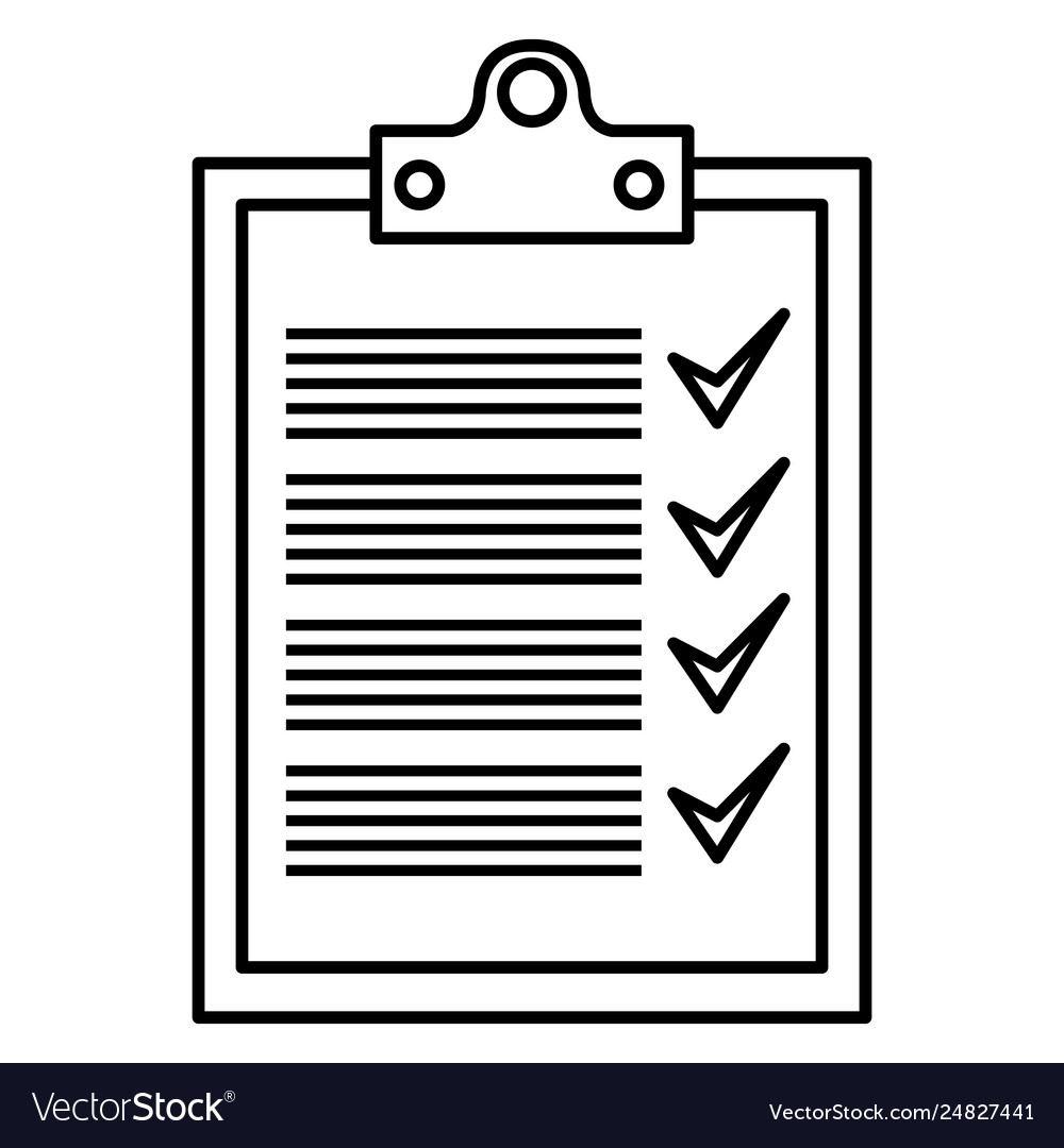 Clipboard checklist isolated icon Royalty Free Vector Image