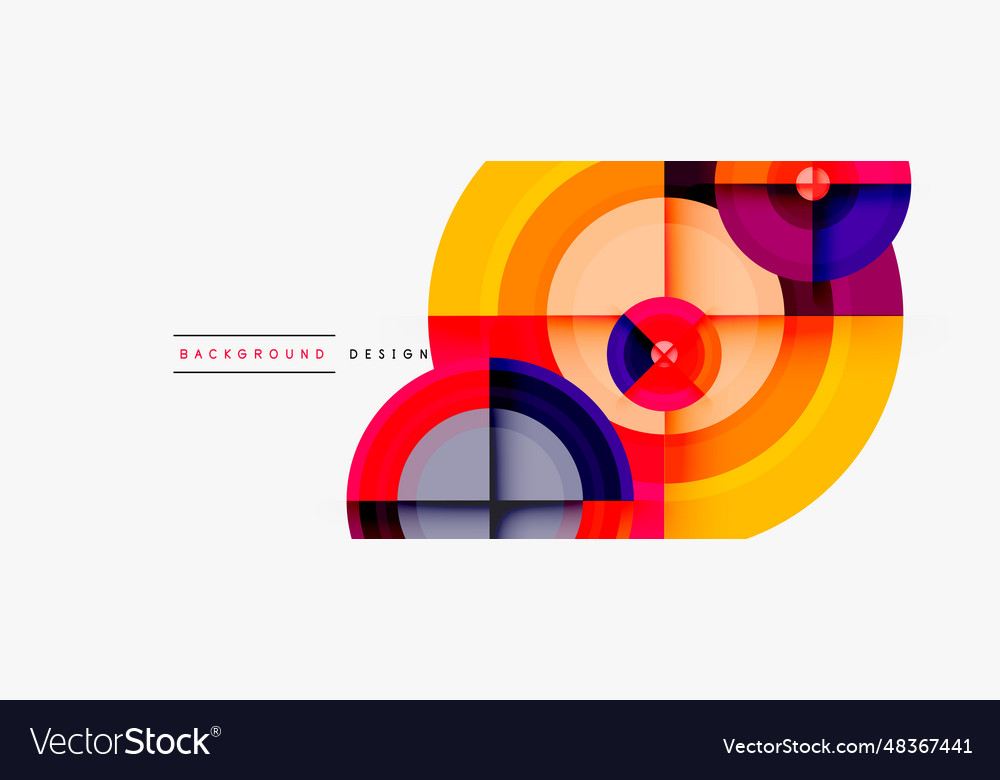 Creative circle geometric abstract background Vector Image