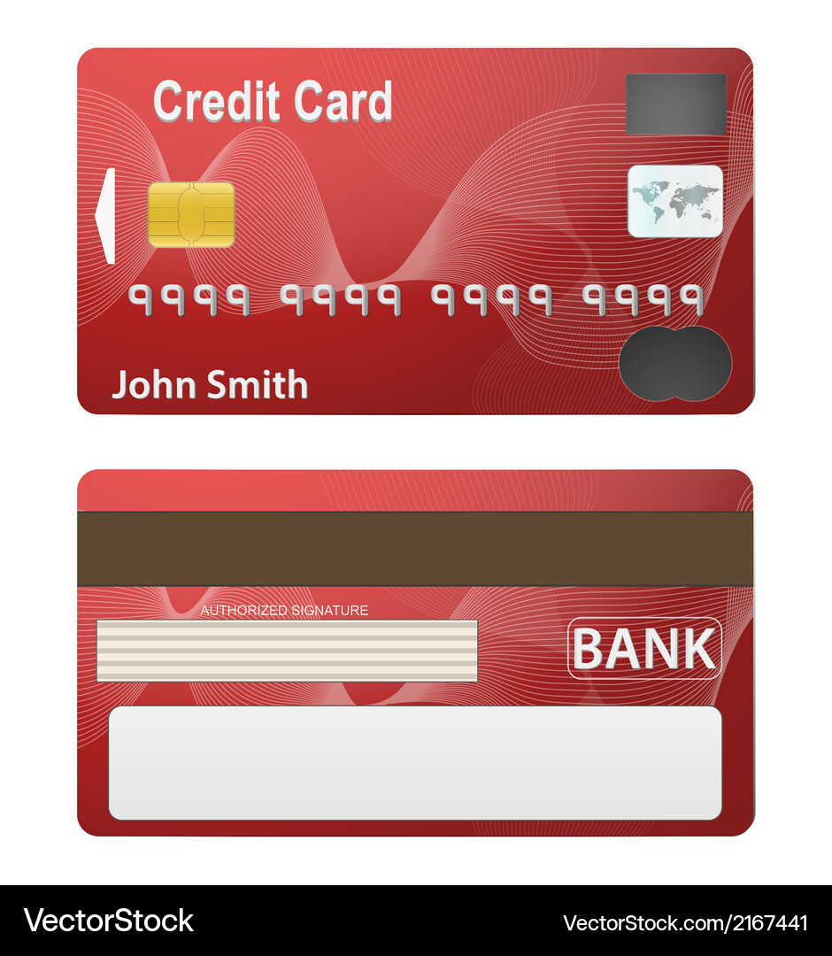 Detailed beautiful credit card Royalty Free Vector Image