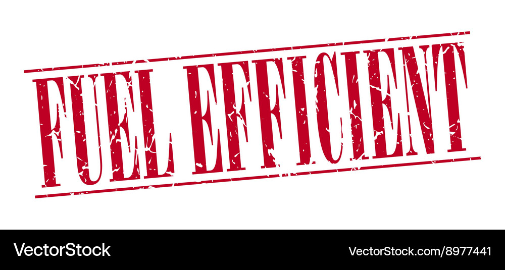 Fuel efficient red grunge vintage stamp isolated Vector Image