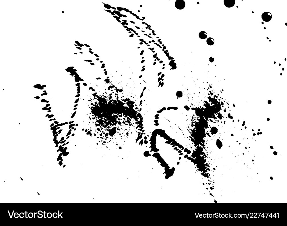 Ink grunge drops texture black hand drawn Vector Image