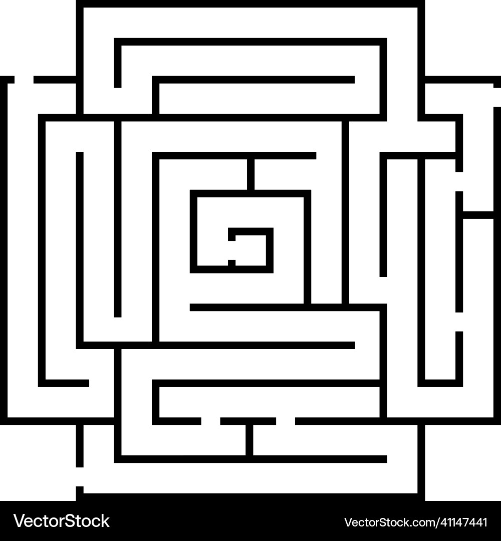 Labyrinth flat Royalty Free Vector Image - VectorStock