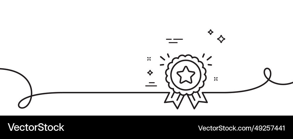 Loyalty award line icon bonus points discount Vector Image