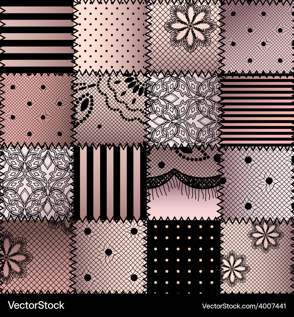 Patchwork from lace Royalty Free Vector Image - VectorStock