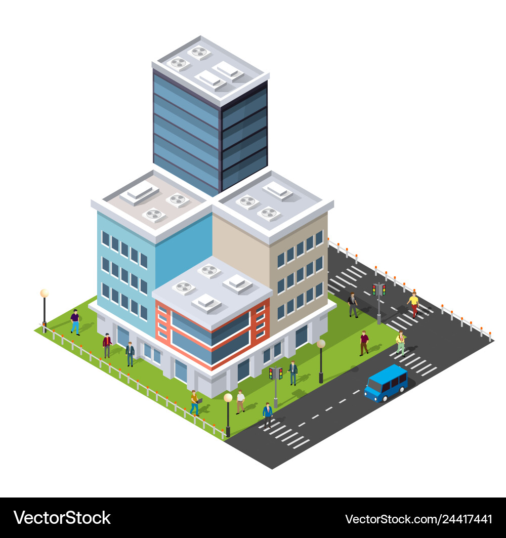 People walking around the city Royalty Free Vector Image