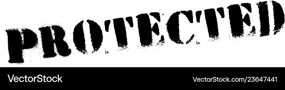 Protected black stamp Royalty Free Vector Image