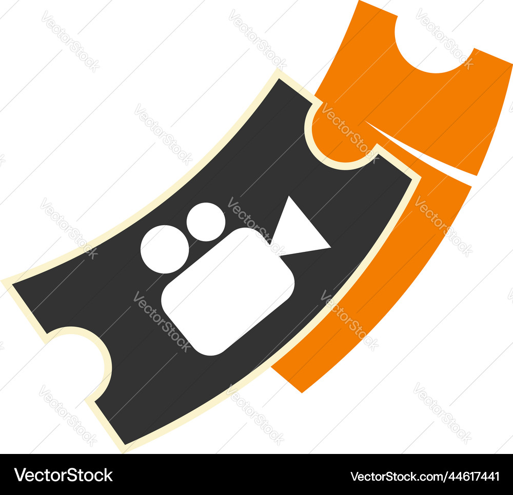 Ticket design concept logo icon brand identity Vector Image
