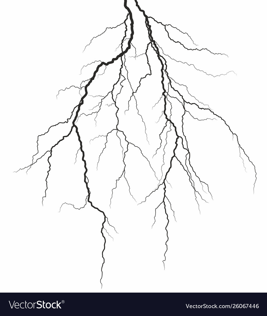 A lightning stroke Royalty Free Vector Image - VectorStock