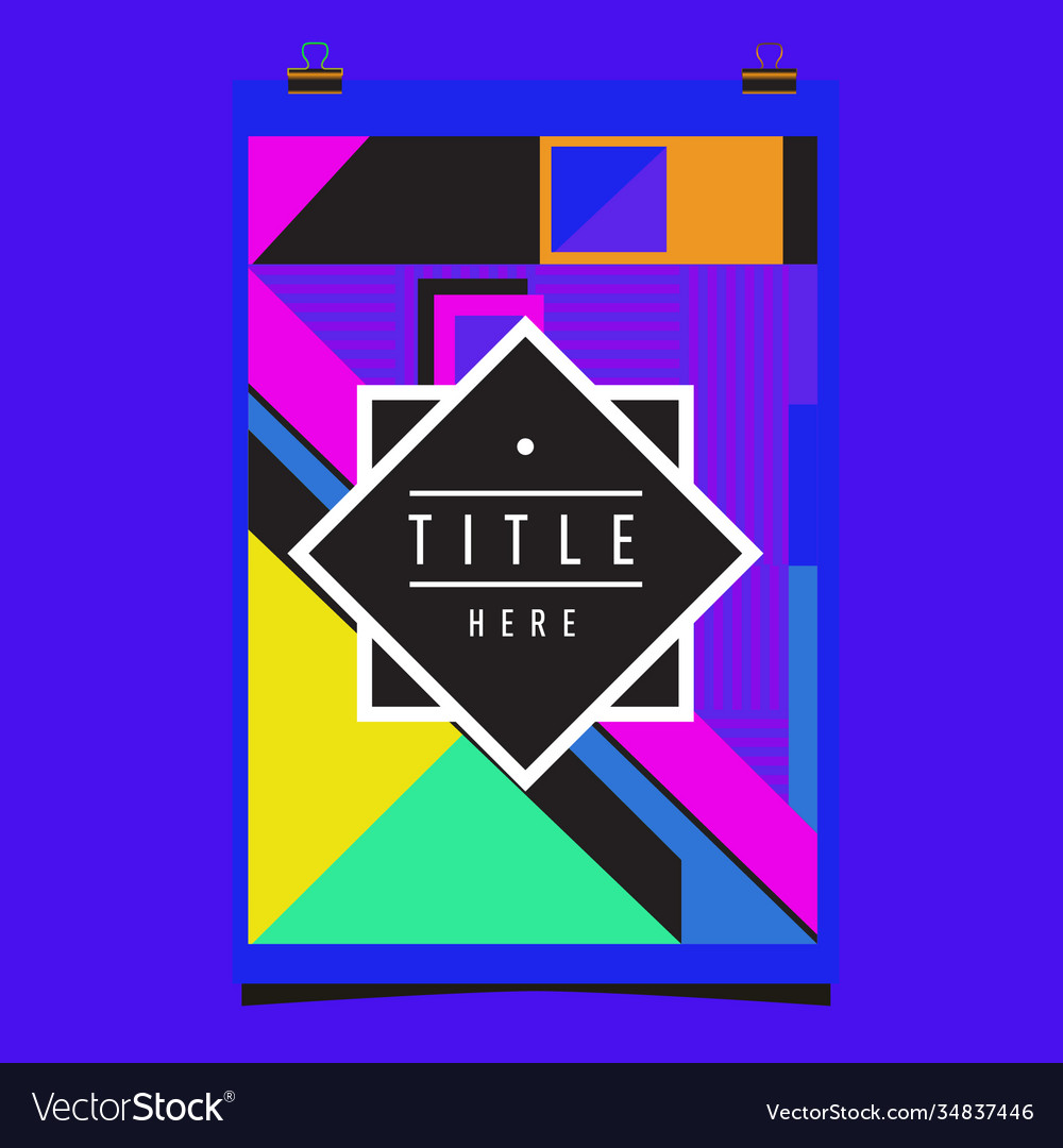 Abstract Colorful Geometric Pattern Background Vector Image