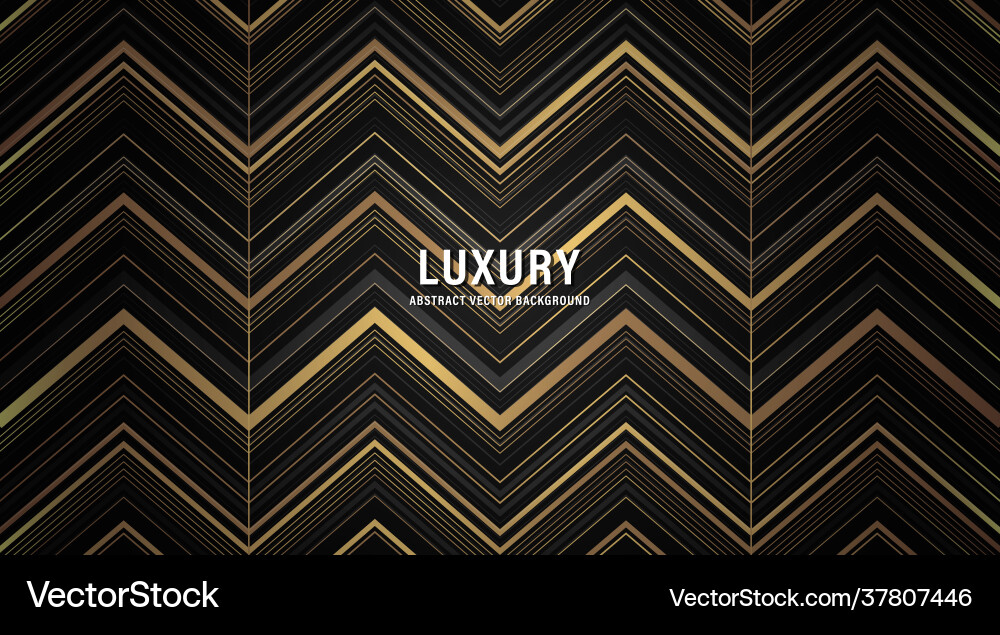 Abstract gold lines with a luxury black Royalty Free Vector