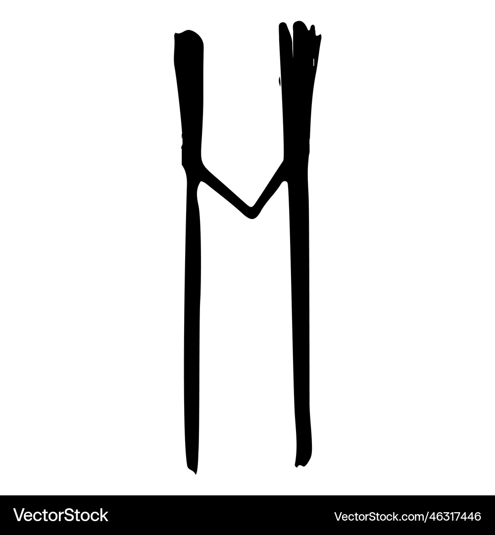 Alphabet letter h vandal Royalty Free Vector Image