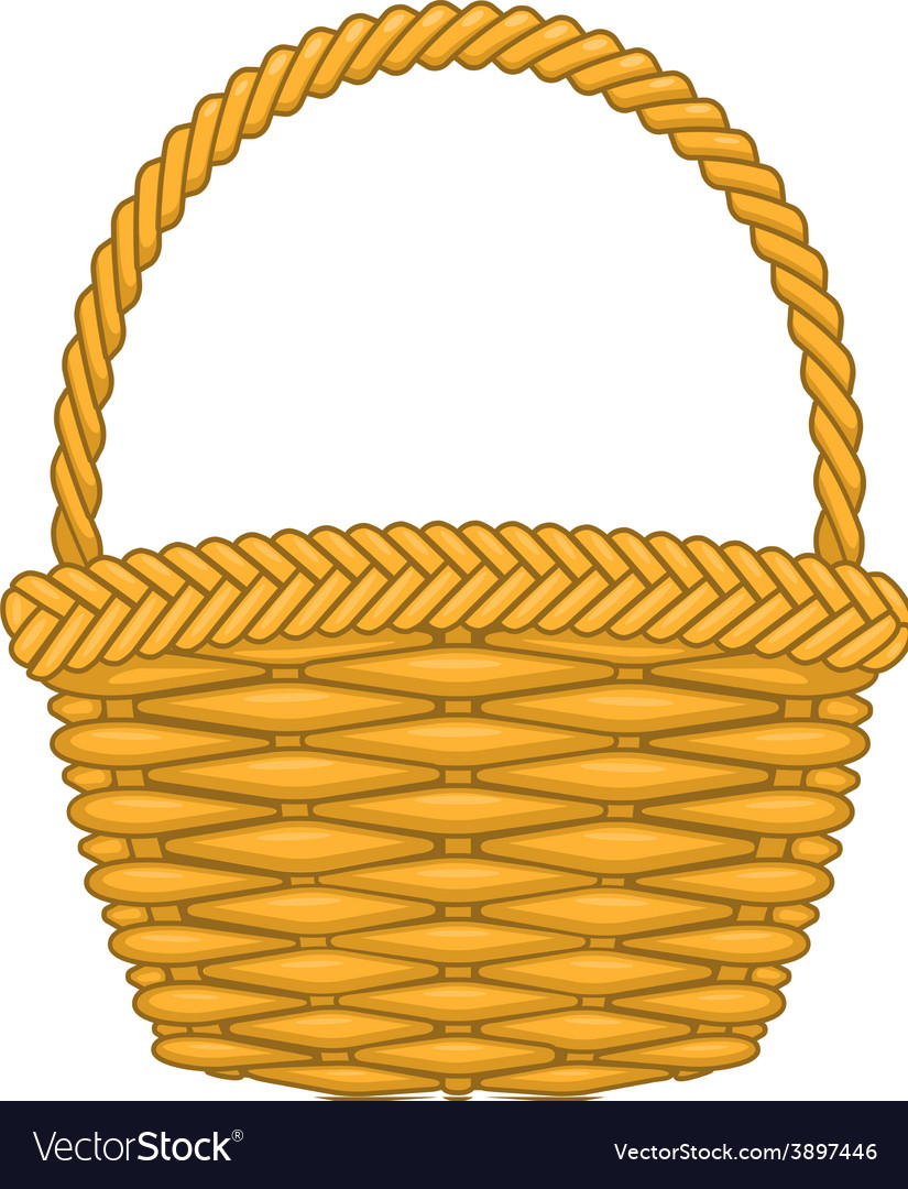 Basket hand made authentic object Royalty Free Vector Image