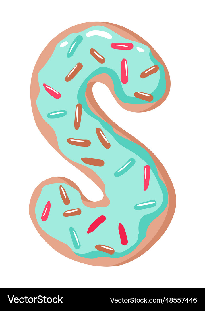 Cartoon cookies font letter baking Royalty Free Vector Image