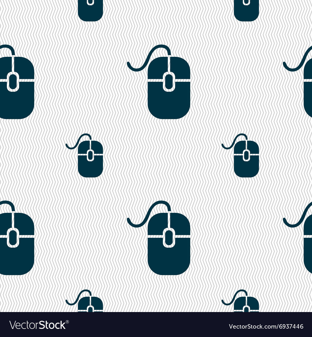 Computer mouse icon sign seamless pattern Vector Image
