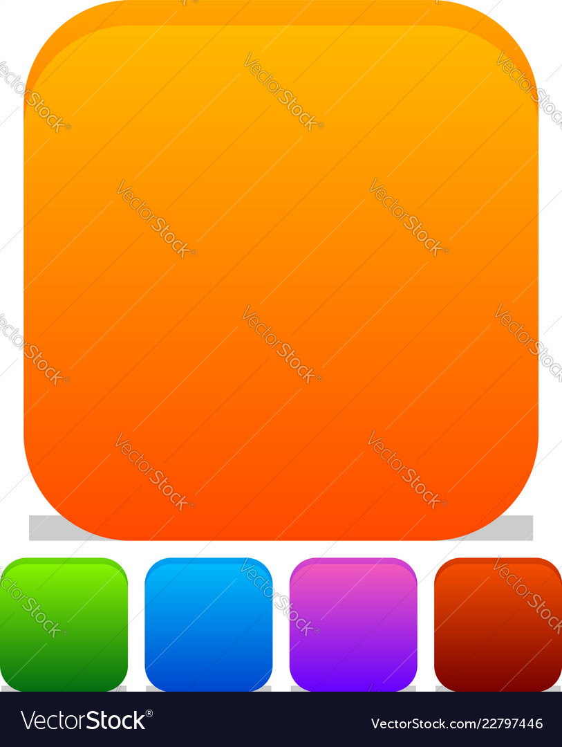Empty rounded icon button backgrounds Royalty Free Vector