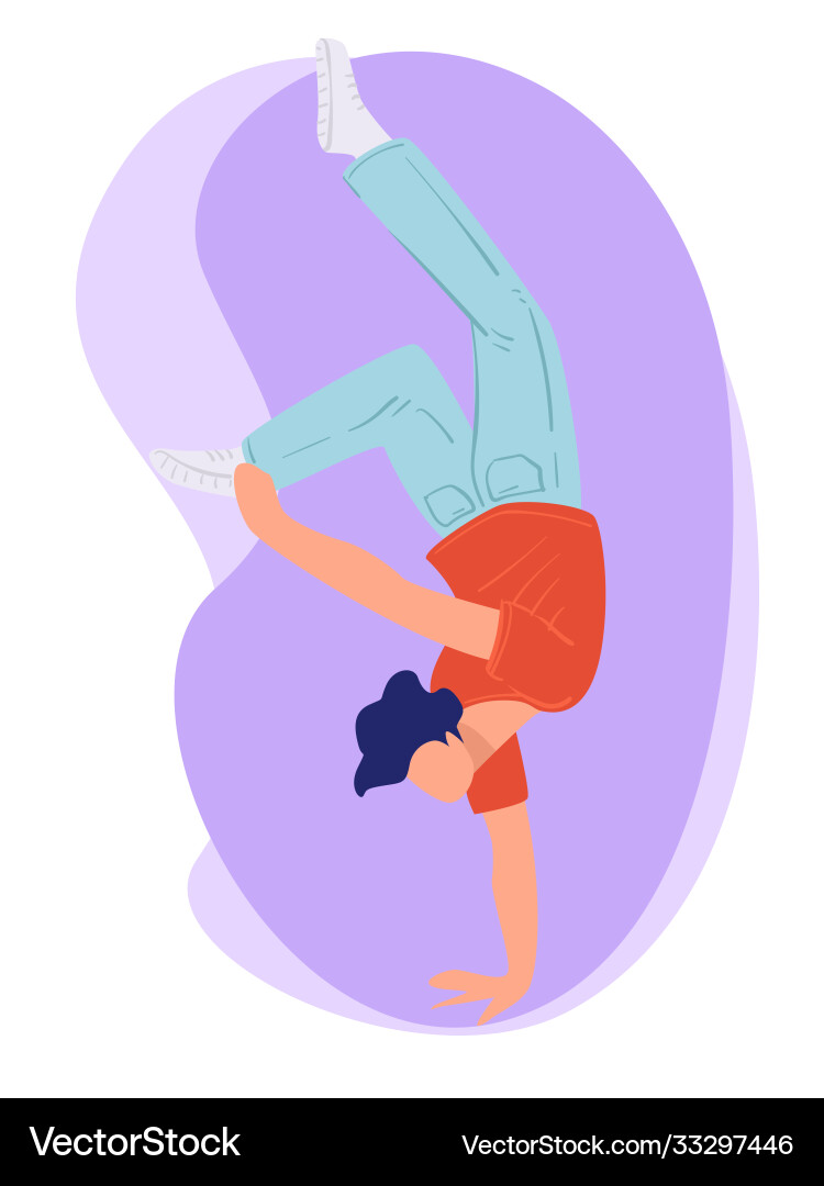 Hip hop or breakdance performer dance studio Vector Image