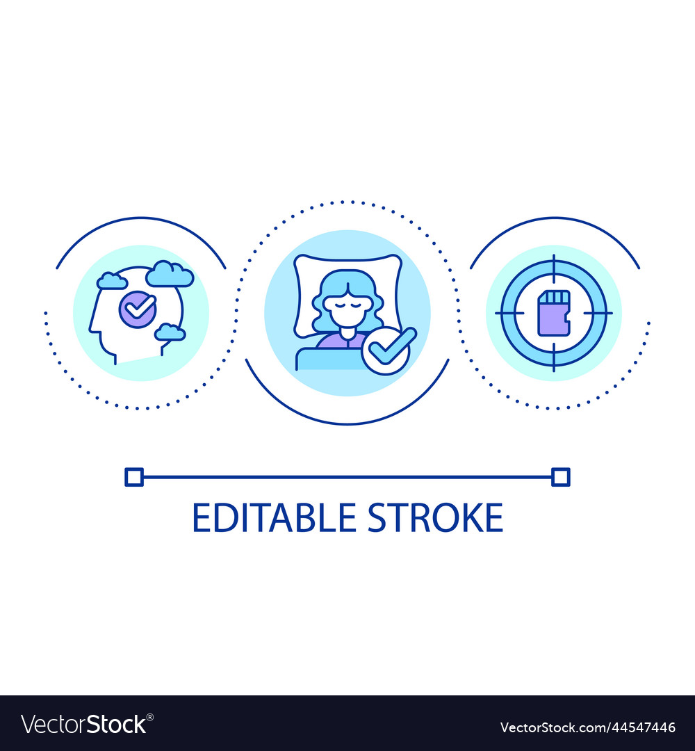 Improve memorization loop concept icon Royalty Free Vector