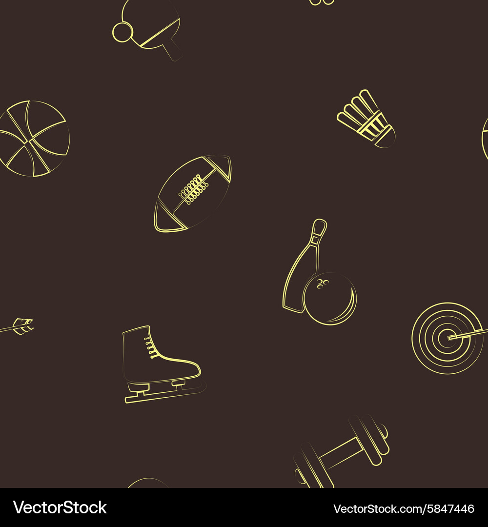 Seamless background with sport icons Royalty Free Vector
