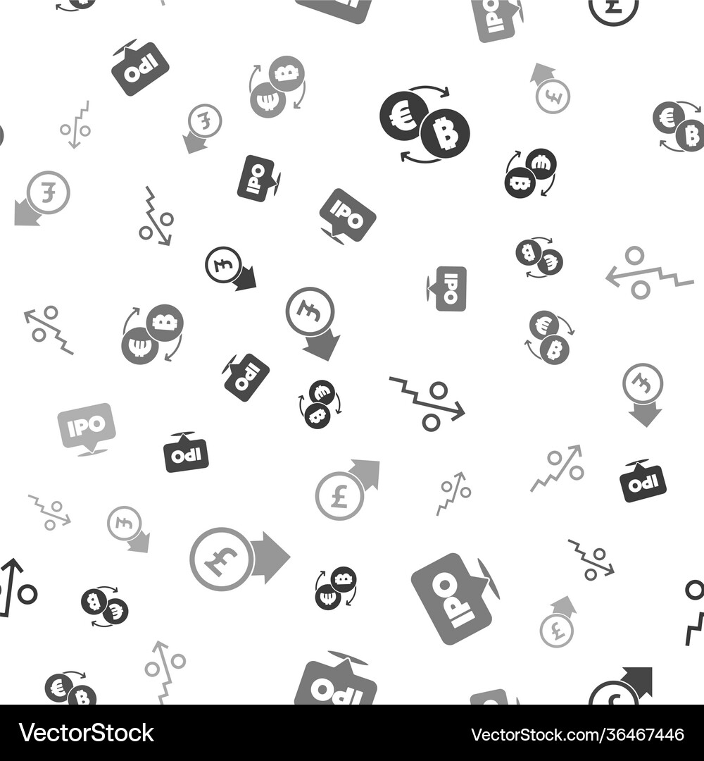 Set cryptocurrency exchange ipo percent up arrow Vector Image