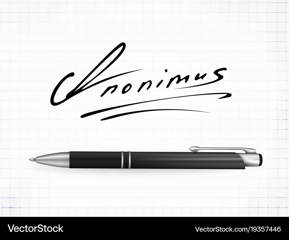 Signature anonimus icon Royalty Free Vector Image