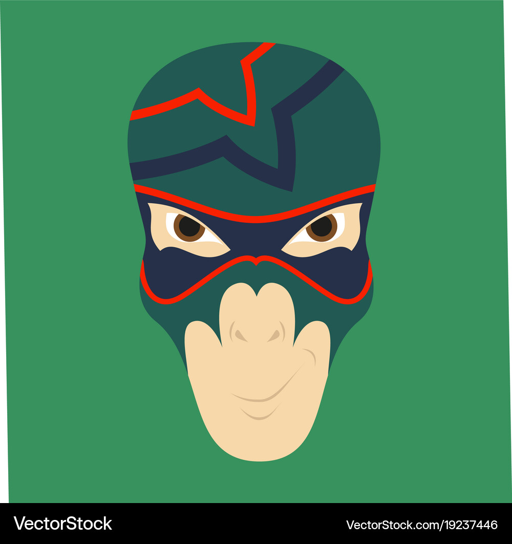 Superhero in action character icon Royalty Free Vector Image