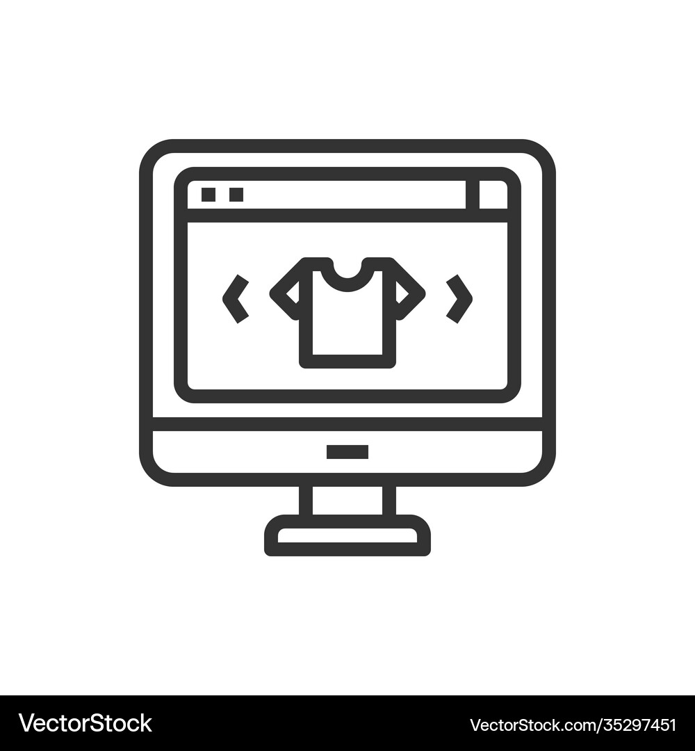 Browse online shopping icon Royalty Free Vector Image
