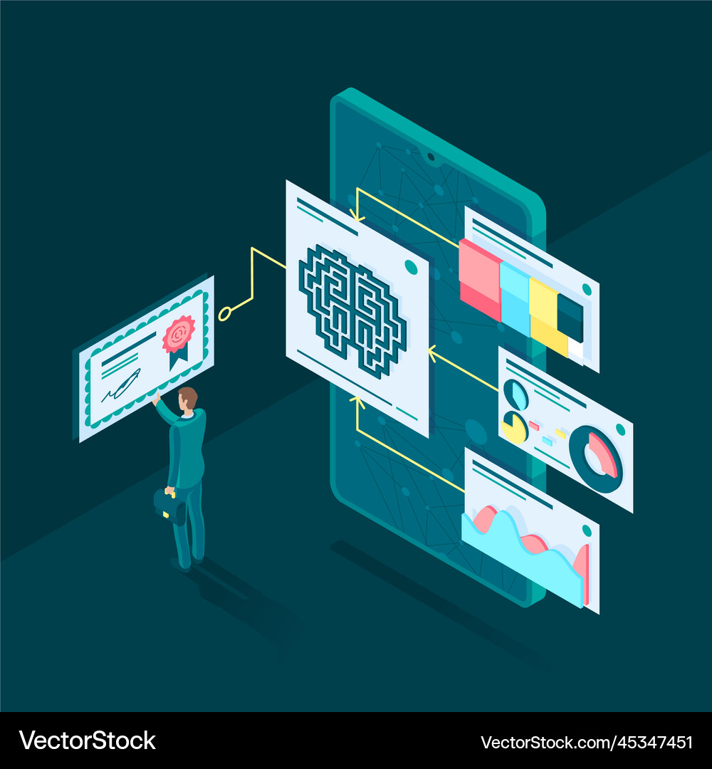 Certification intellectual property goodwill Vector Image