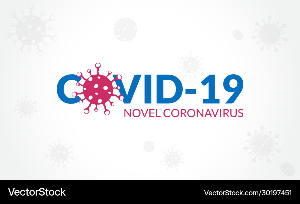 Coronavirus disease covid-19 typography design Vector Image