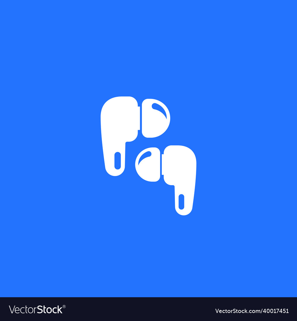 Ear buds solid icon Royalty Free Vector Image - VectorStock