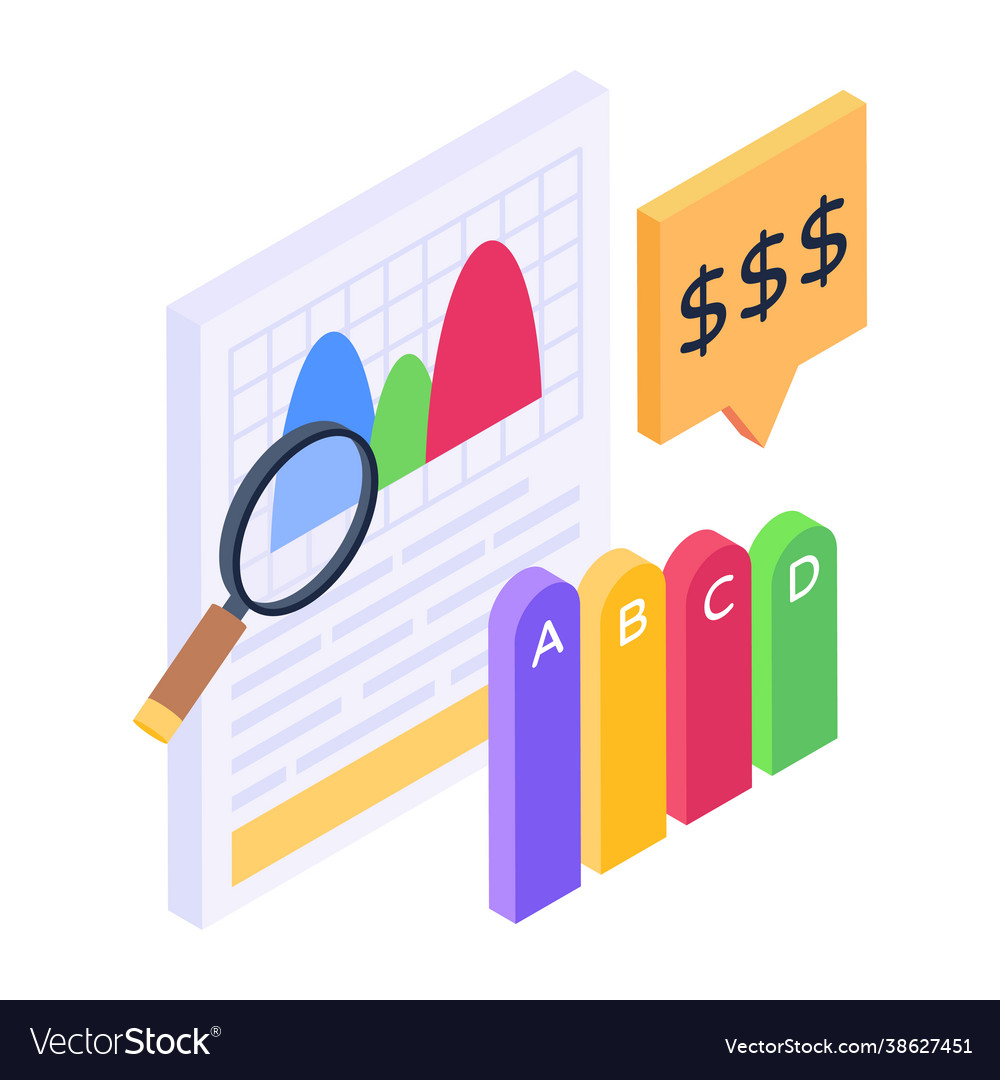 Finance analysis Royalty Free Vector Image - VectorStock