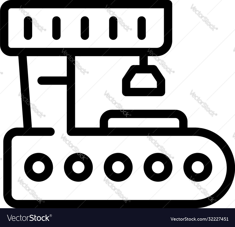 Lathe machine icon outline style Royalty Free Vector Image