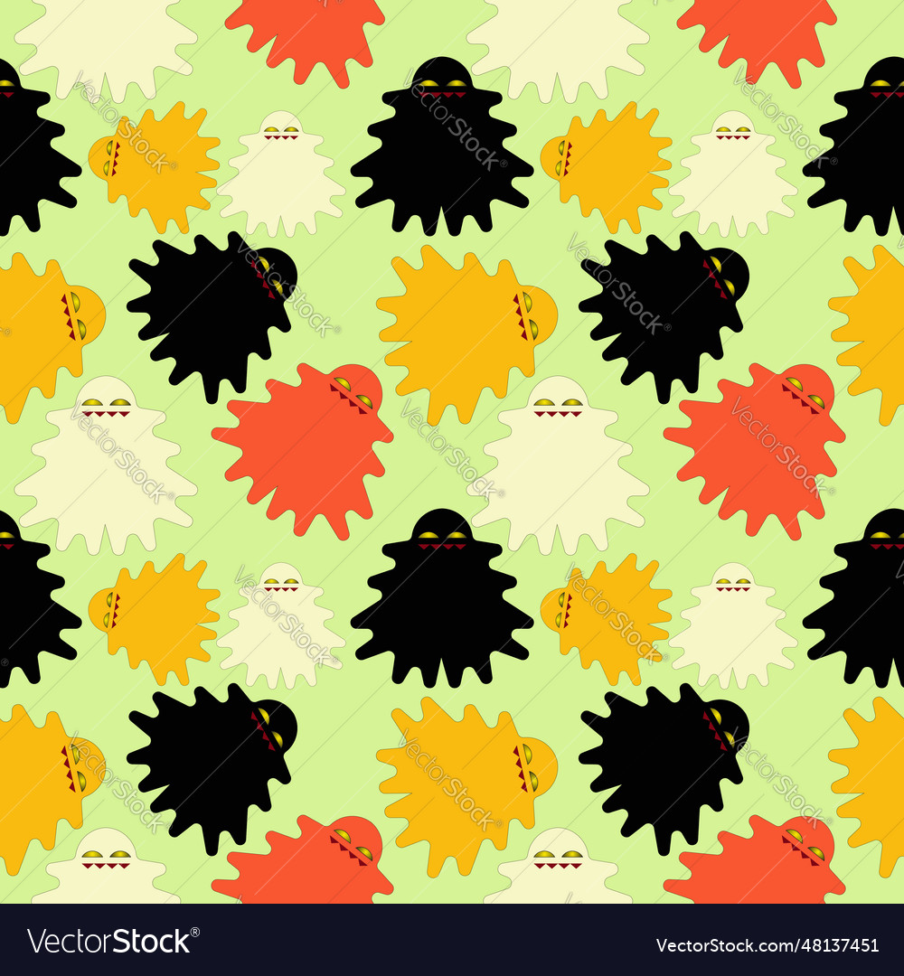Seamless ghost pattern - halloween background Vector Image