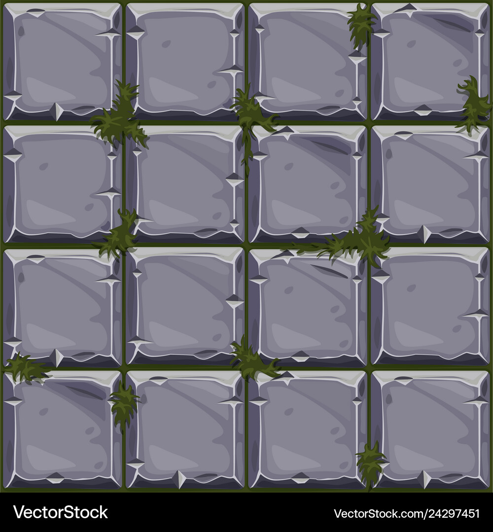 Seamless texture of stone on grass background Vector Image